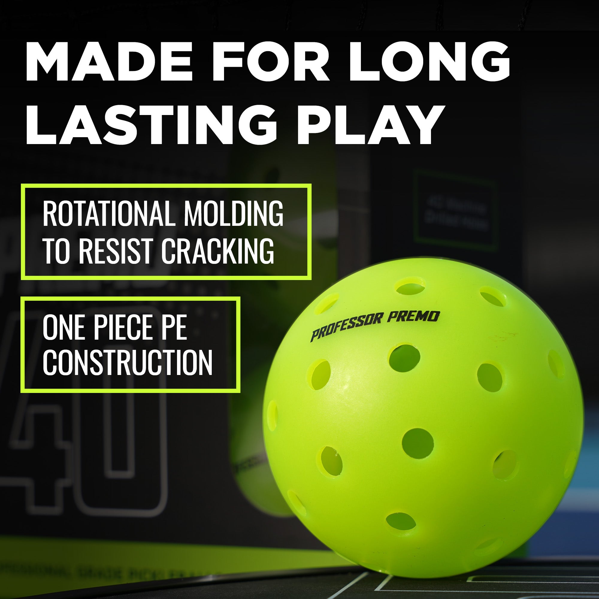 PREMO40 Pro-Grade Outdoor Pickleball Balls - Professor Pickleball